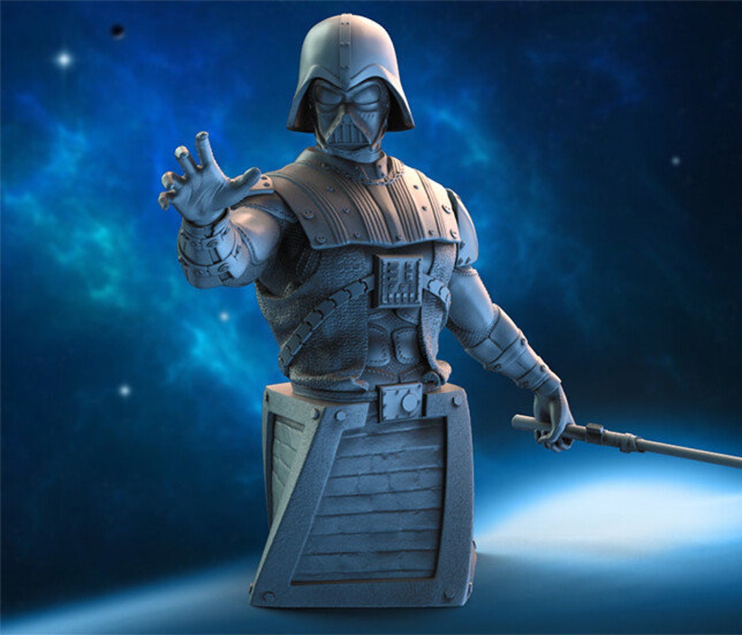 Darth Vadar Star Wars 3D Printed Resin Fan Art Bust Unpainted Model Kit ...