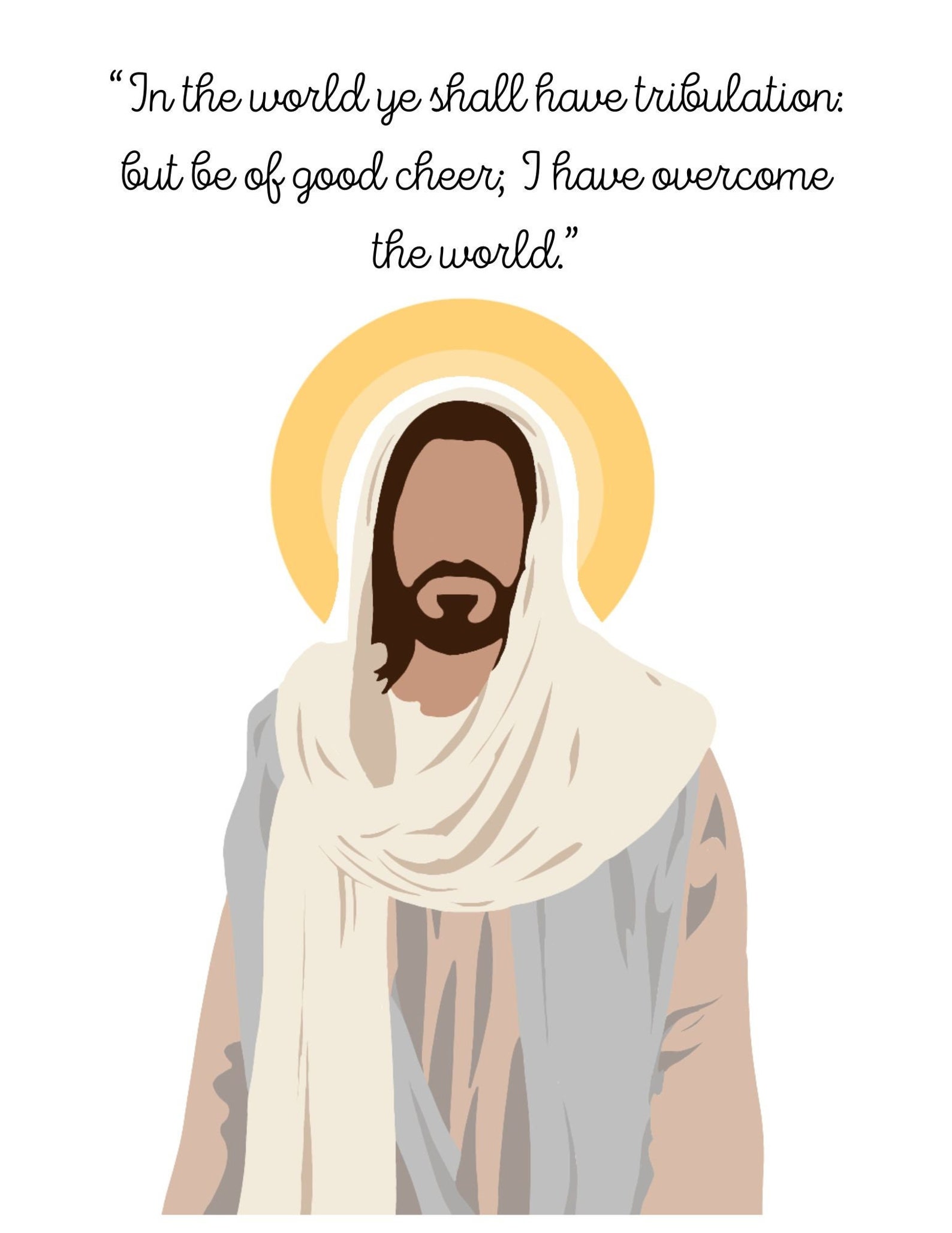 English - I Have Overcome the World | Christ Printable Digital Download ...
