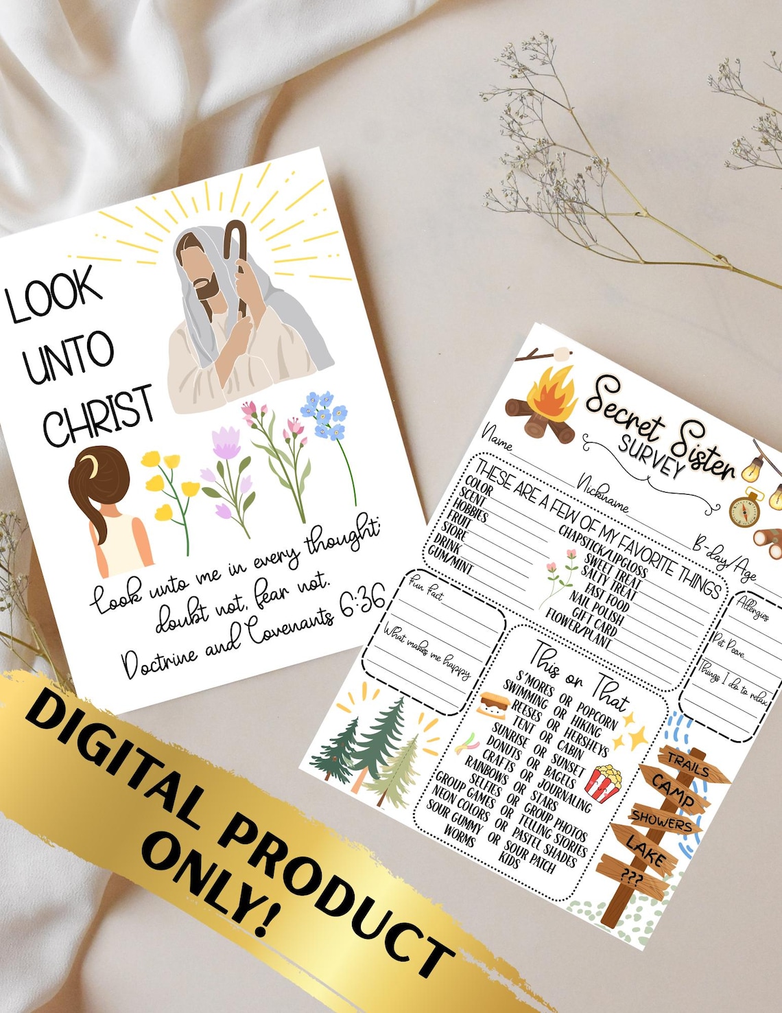 Secret Sister Survey: Girls Camp Questionnaire (PDF Download) - Etsy