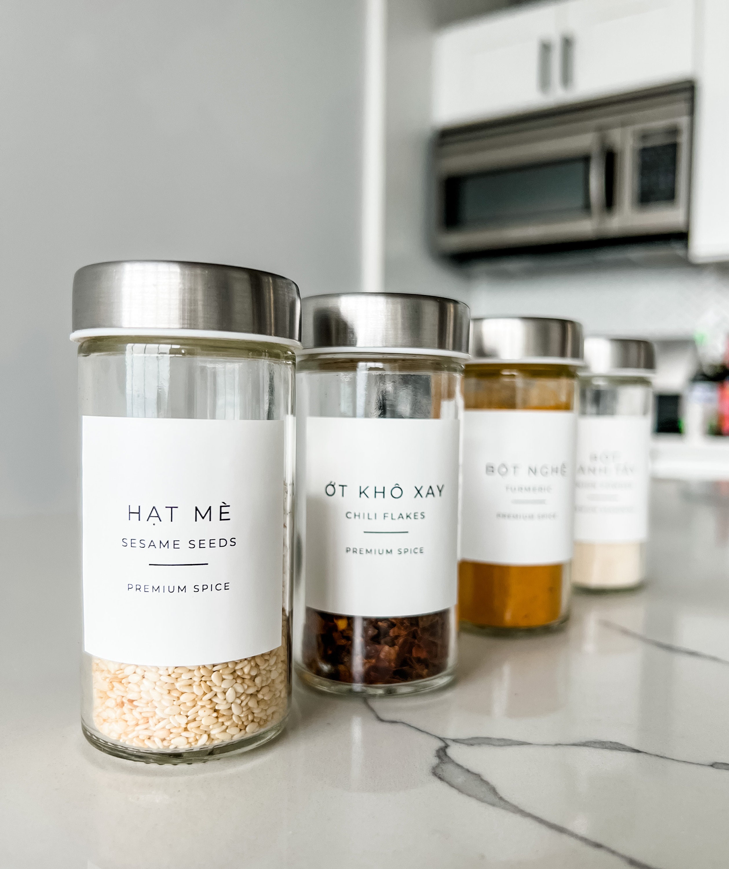 MINIMALIST Font | Spice and Seasoning Labels | Bilingual Vietnamese ...