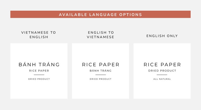 MINIMALIST Font Pantry Labels Bilingual Vietnamese Water and Oil ...
