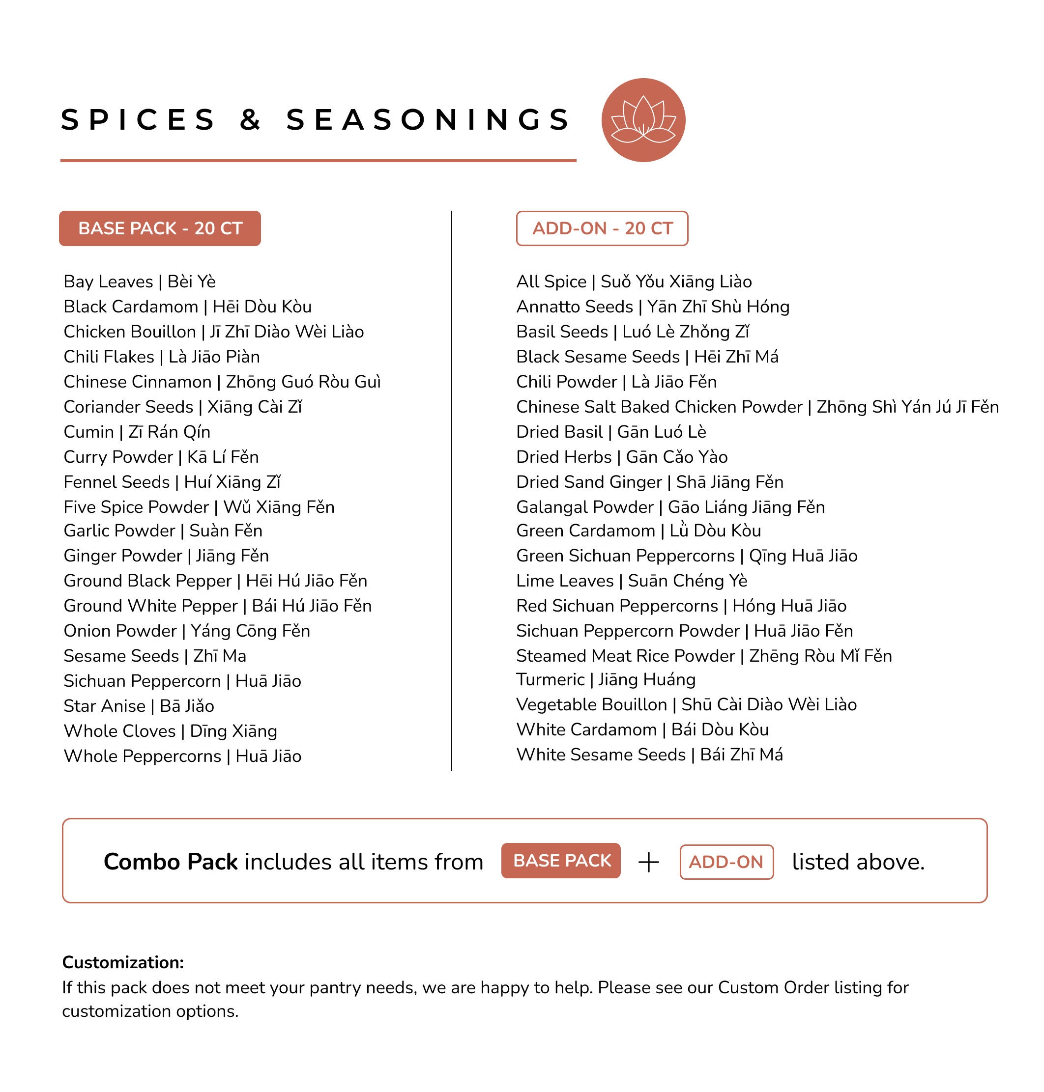 MINIMALIST Font | Spice and Seasoning Labels | Bilingual Chinese ...