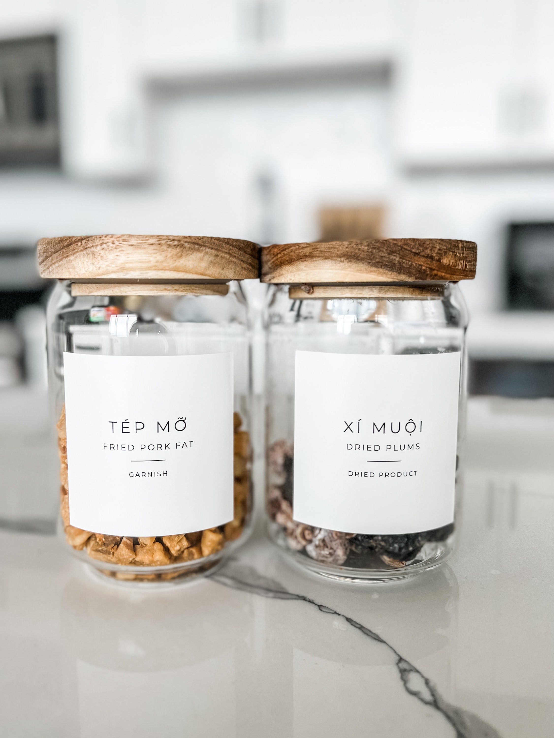 MINIMALIST Font | Pantry Labels | Bilingual Vietnamese | Water and Oil ...