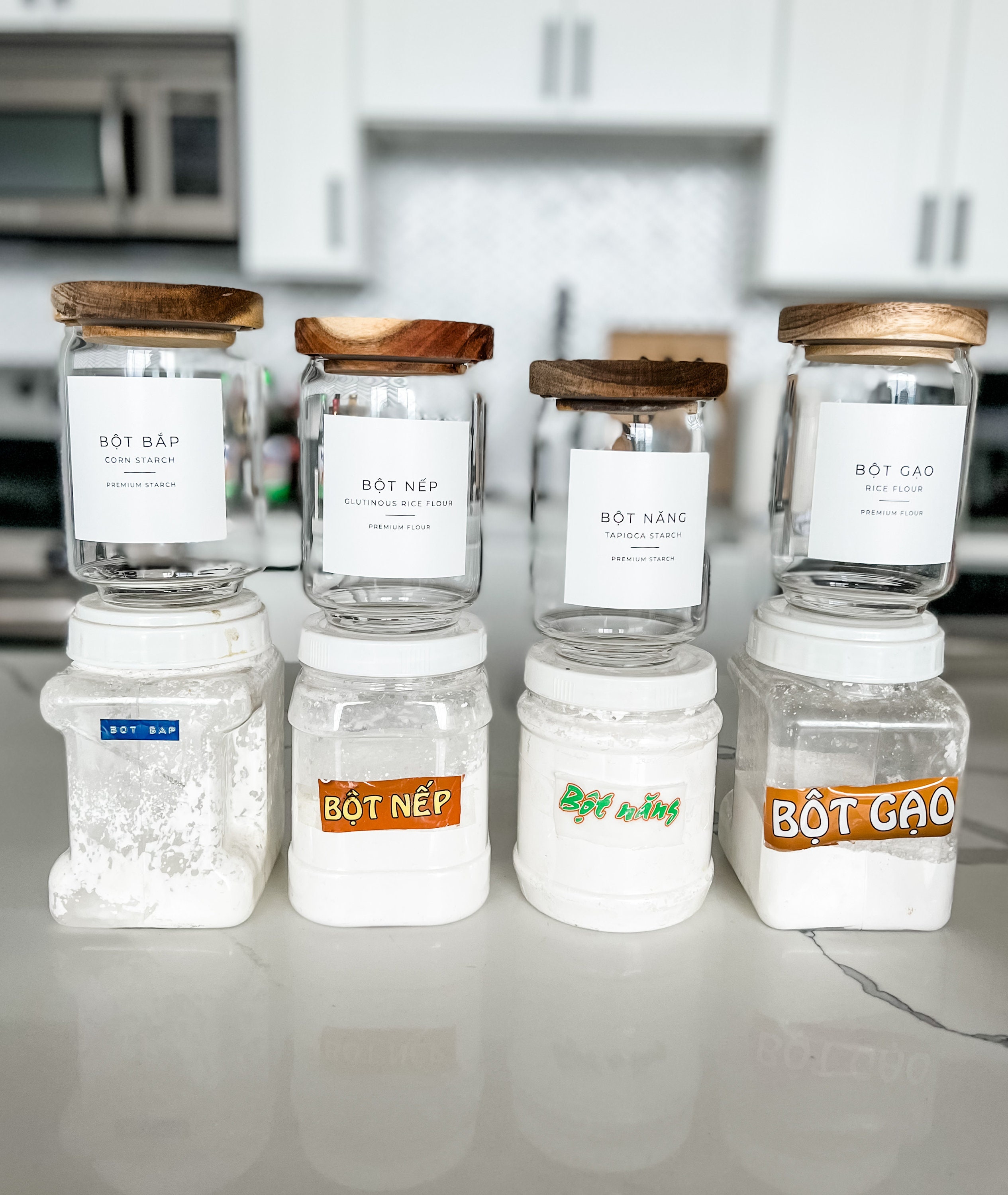 MINIMALIST Font | Pantry Labels | Bilingual Vietnamese | Water and Oil ...