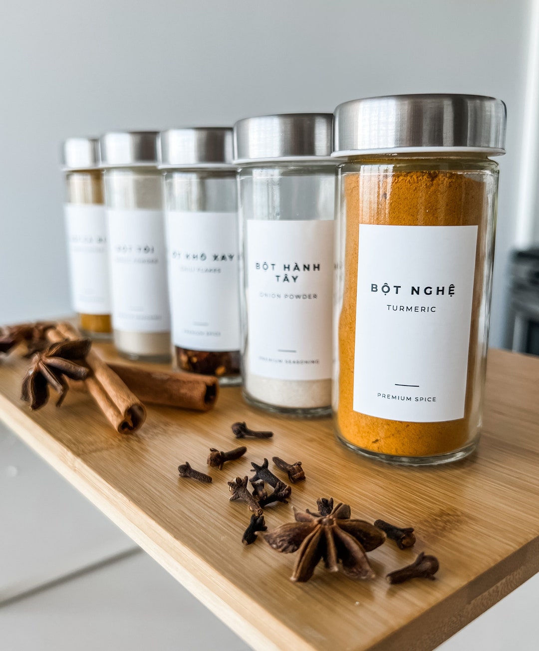 MODERN Font | Spice and Seasoning Labels | Bilingual Vietnamese | Water ...