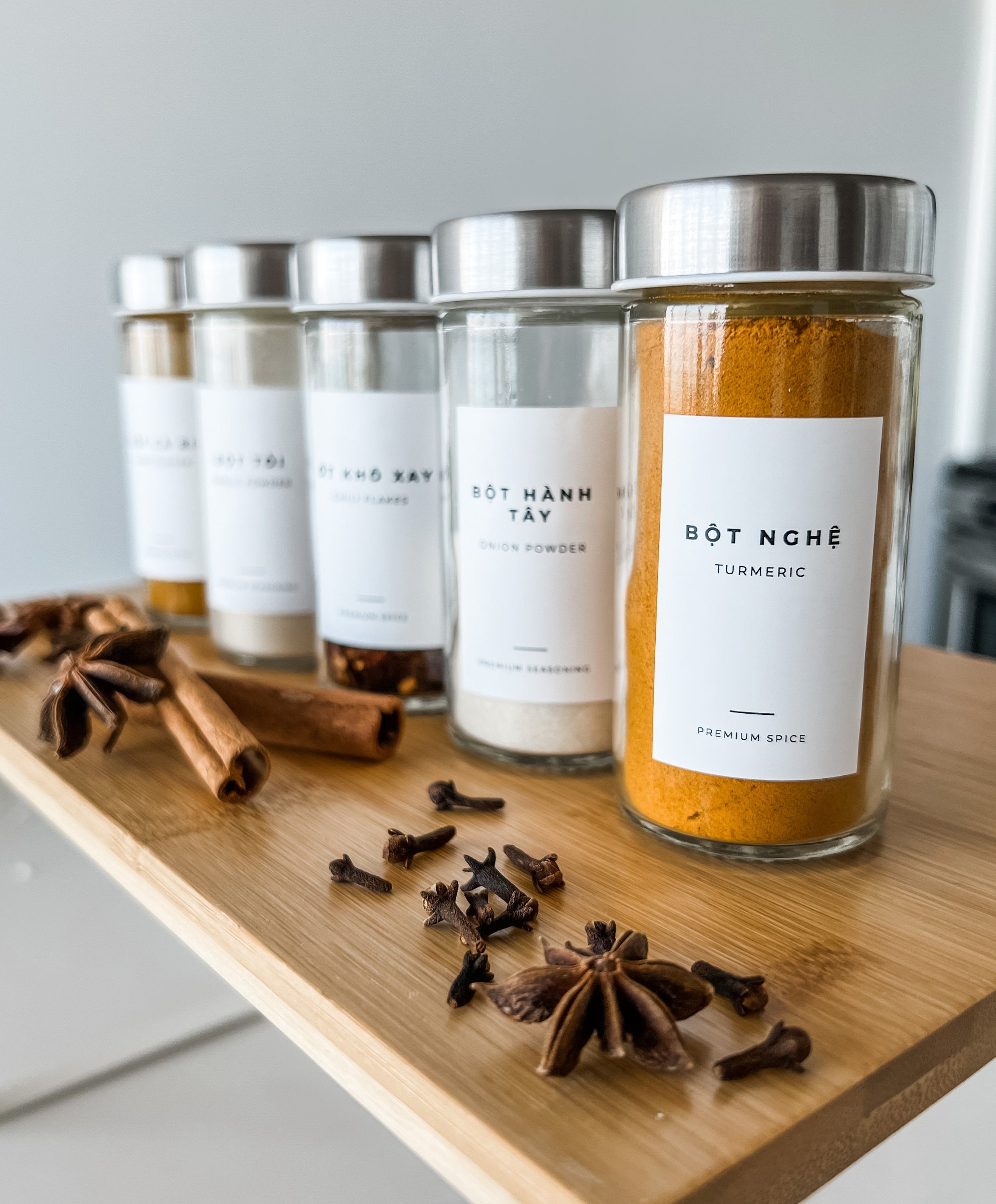 MODERN Font | Spice and Seasoning Labels | Bilingual Vietnamese | Water ...