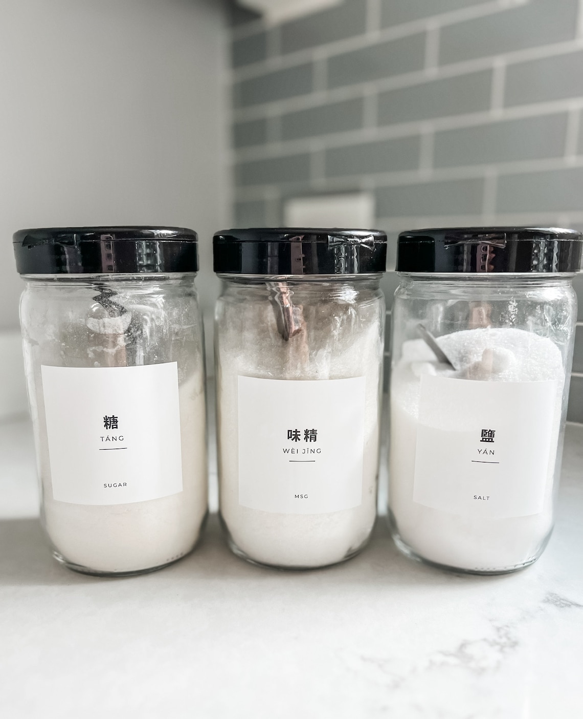 MODERN Font | Pantry Labels | Bilingual Chinese | Water and Oil ...