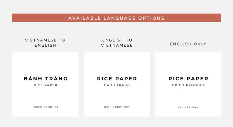 MODERN Font | Pantry Labels | Bilingual Vietnamese | Water and Oil ...