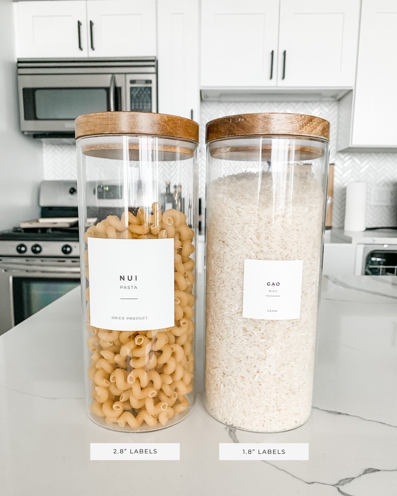 MODERN Font | Pantry Labels | Bilingual Vietnamese | Water and Oil ...