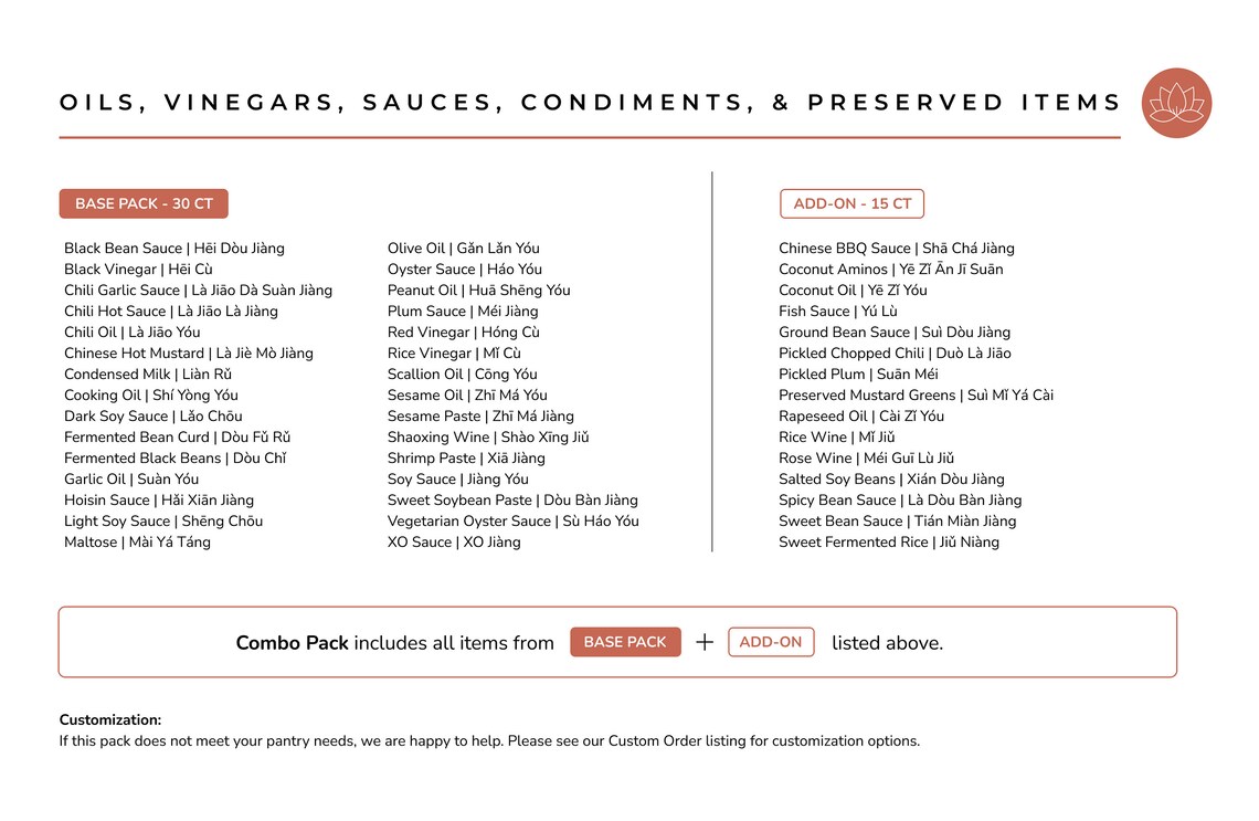 MINIMALIST Font | Oil, Sauce, and Condiment Labels | Bilingual Chinese ...