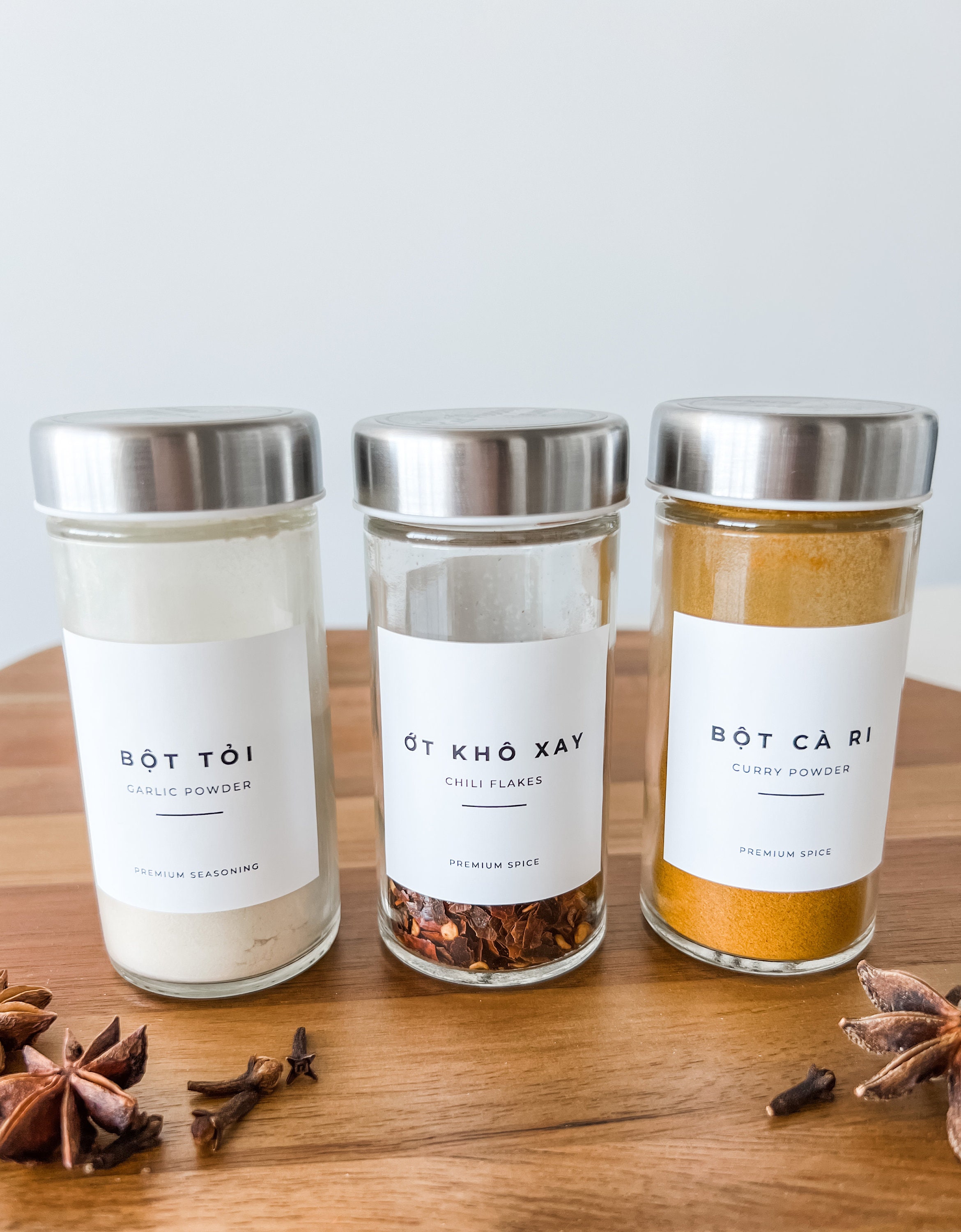 MODERN Font | Spice and Seasoning Labels | Bilingual Vietnamese | Water ...