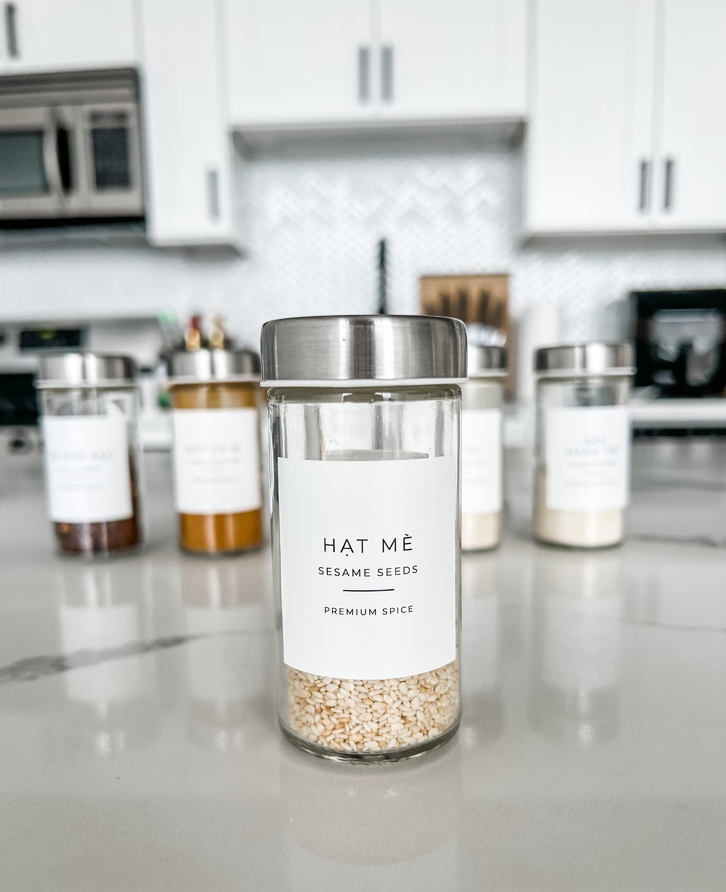 MINIMALIST Font | Spice and Seasoning Labels | Bilingual Vietnamese ...