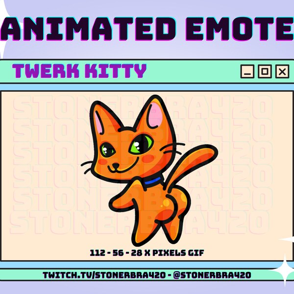 Twerking Cat Emote - Etsy
