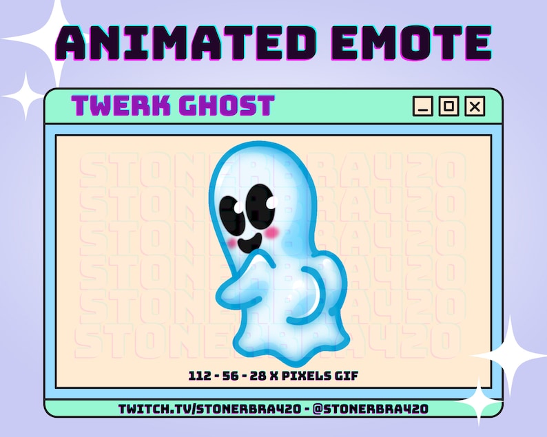 Animated Kawaii Twerking Ghost Halloween Emote for Twitch Discord ...