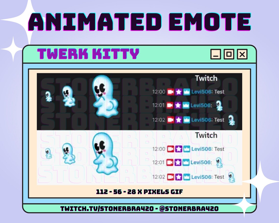 Animated Kawaii Twerking Ghost Halloween Emote for Twitch Discord ...