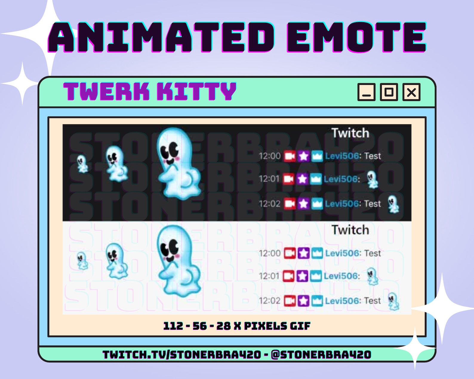 Animated Kawaii Twerking Ghost Halloween Emote for Twitch Discord ...
