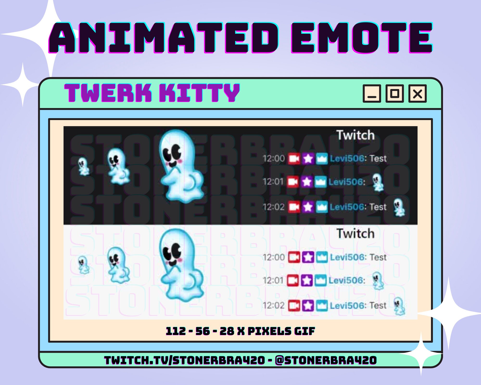 Animated Kawaii Twerking Ghost Halloween Emote for Twitch Discord ...