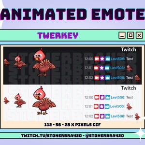 Animated Kawaii Turkey Twerking Fall Thanksgiving Holiday Emote for ...