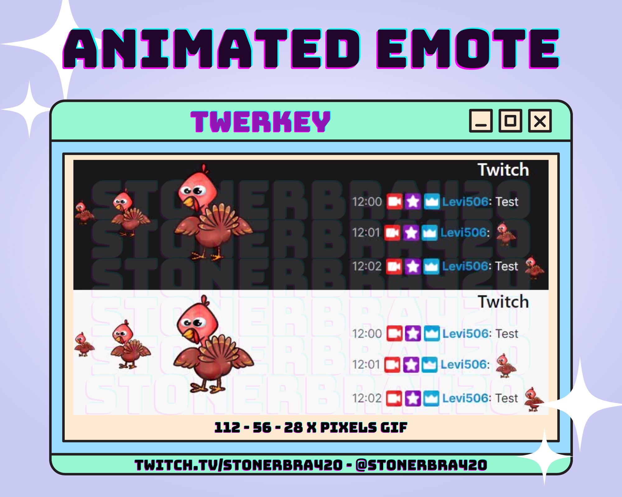 Animated Kawaii Turkey Twerking Fall Thanksgiving Holiday Emote for ...