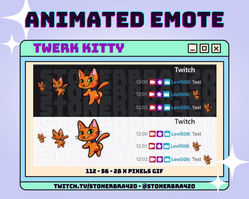 Animated Kawaii Twerking Orange Cat Kitty Emote for Twitch - Etsy