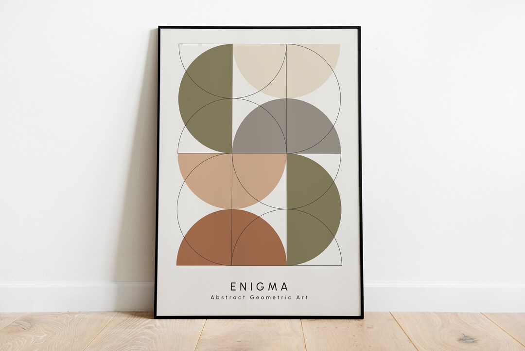 Abstract Geometric Digital Art Print - Enigma - Minimalism, Vintage - Etsy