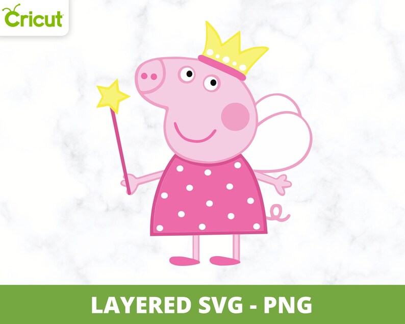 Peppa Pig SVG PNG Layered SVG Cricut Cutting File - Etsy Israel