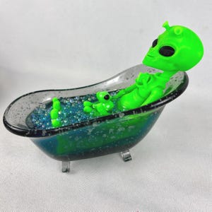 Glow Alien in the Tub | Fun Bathroom Decor - Etsy