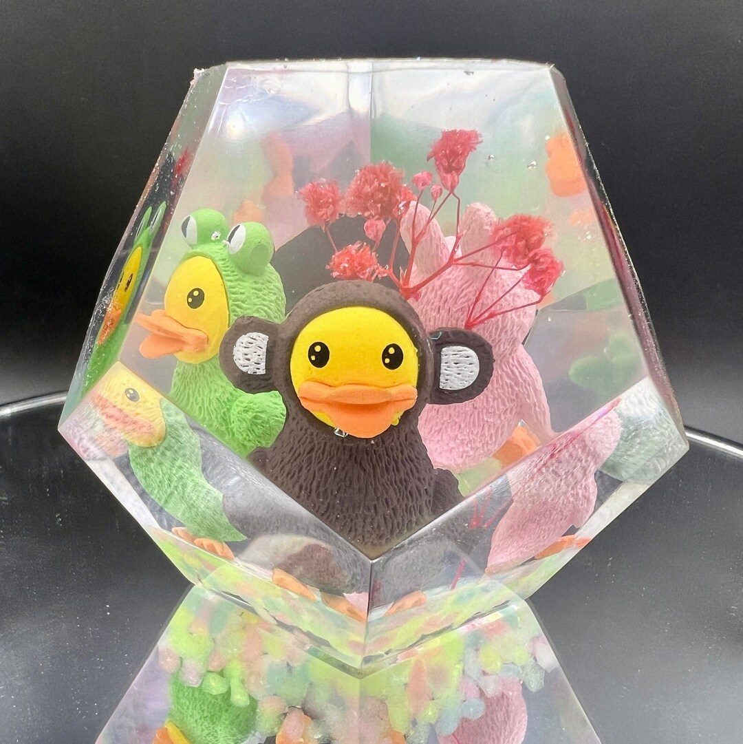 Costume Ducks Faceted Cube Diorama | Office and Desk Decor | Unique ...