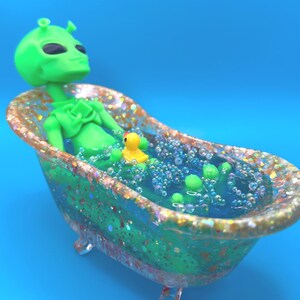 Glow Alien in the Tub | Fun Bathroom Decor - Etsy