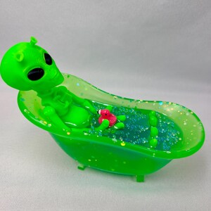 Glow Alien in the Tub | Fun Bathroom Decor - Etsy