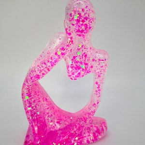 Thinking Person Resin Figurine- Glitter or Beads | Home Decor | Home ...