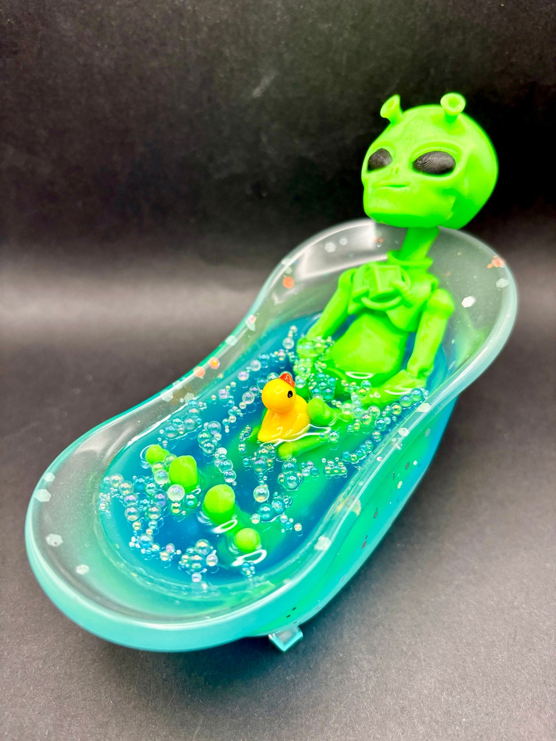 Glow Alien in the Tub | Fun Bathroom Decor - Etsy