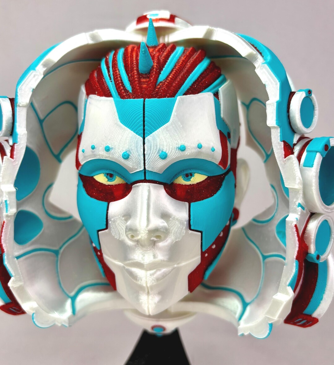 3D Cyberpunk Girl Wall Mask | Interactive Mask | Sci-fi Gifts - Etsy