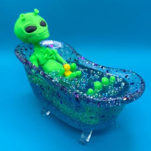 Glow Alien in the Tub | Fun Bathroom Decor - Etsy