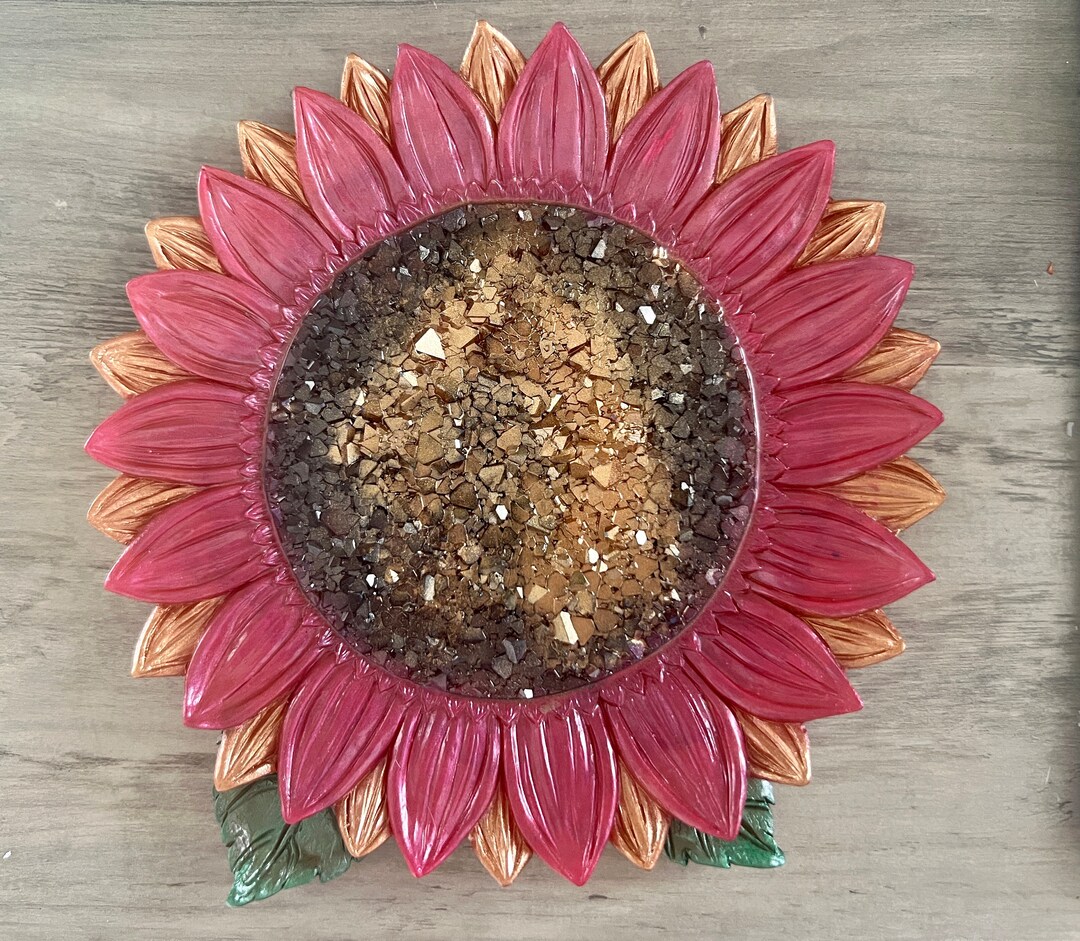 Handmade Resin Sunflower Tray Sunflower Decor - Etsy