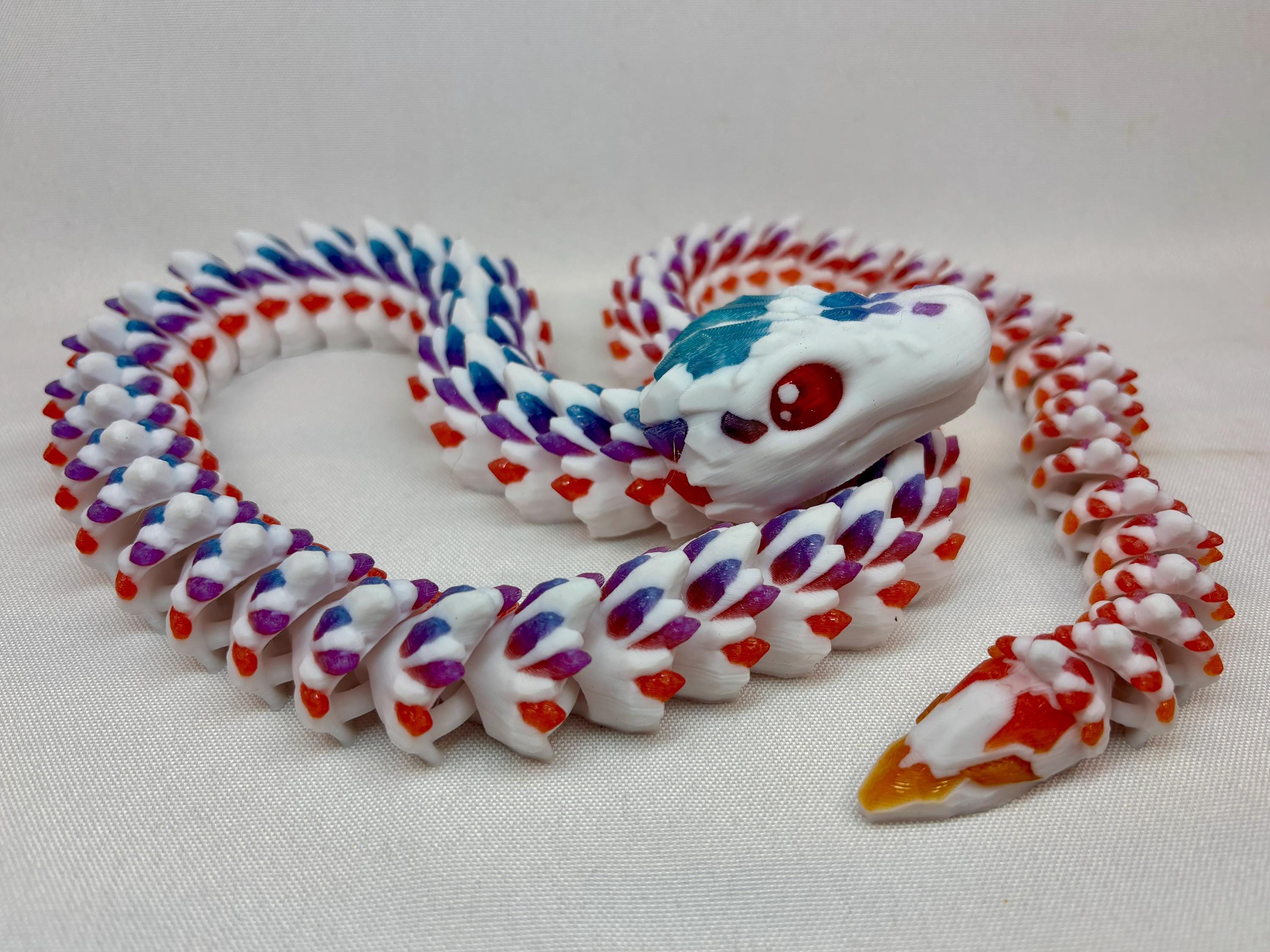 35 Inch 3D Crystal Snake | Desk & Fidget Articulated Figures | Reptile ...