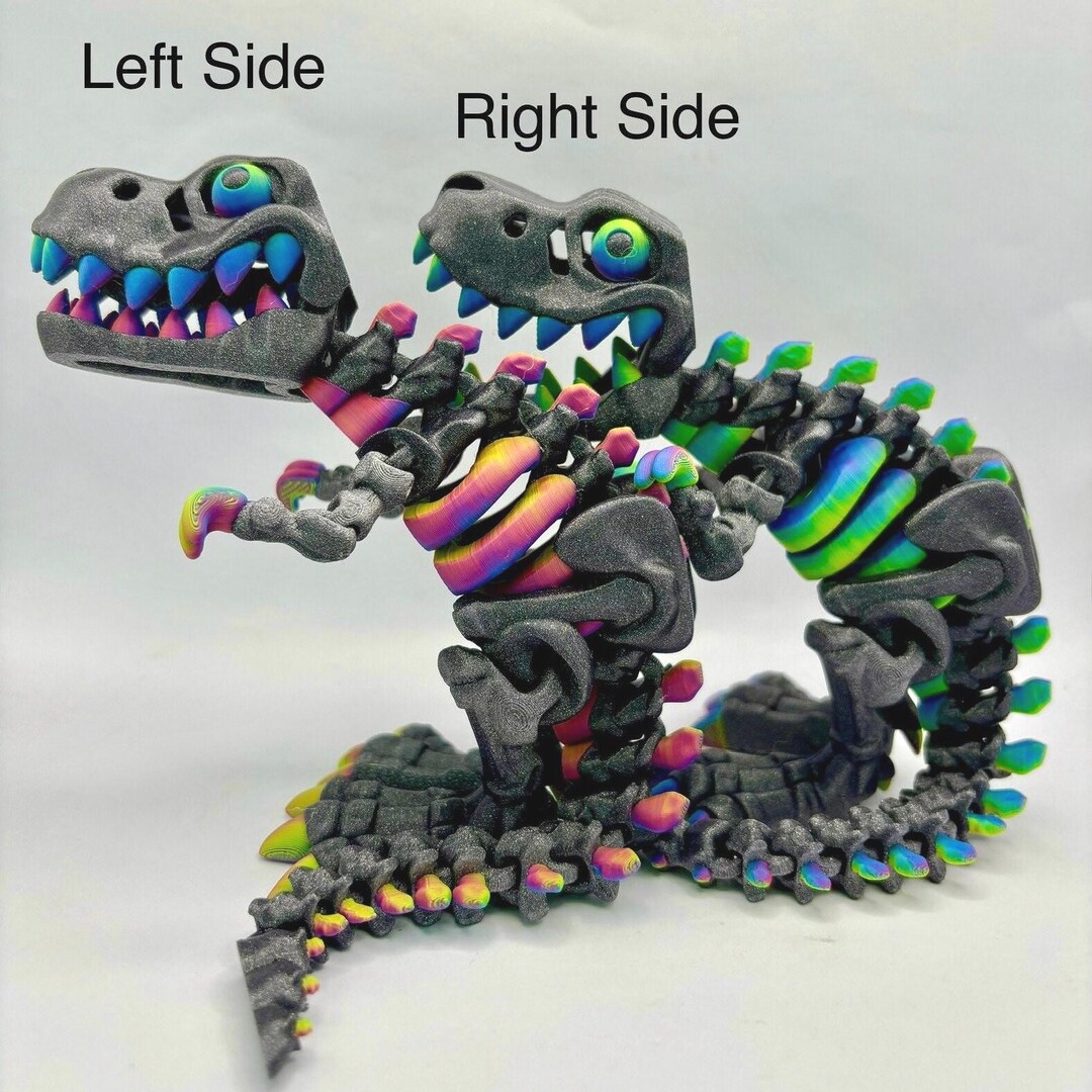 3D Articulated T-rex Skeleton: Fidget Desk Toy - Etsy