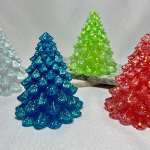 Resin Christmas Tree Figurines | Christmas Holiday Decor - Etsy