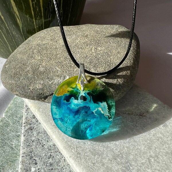 Alcohol Ink Pendant - Etsy