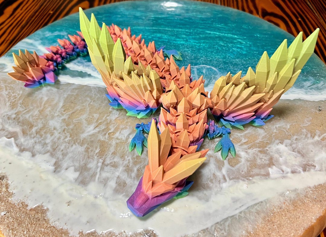 3D Crystal Winged Dragon - Etsy