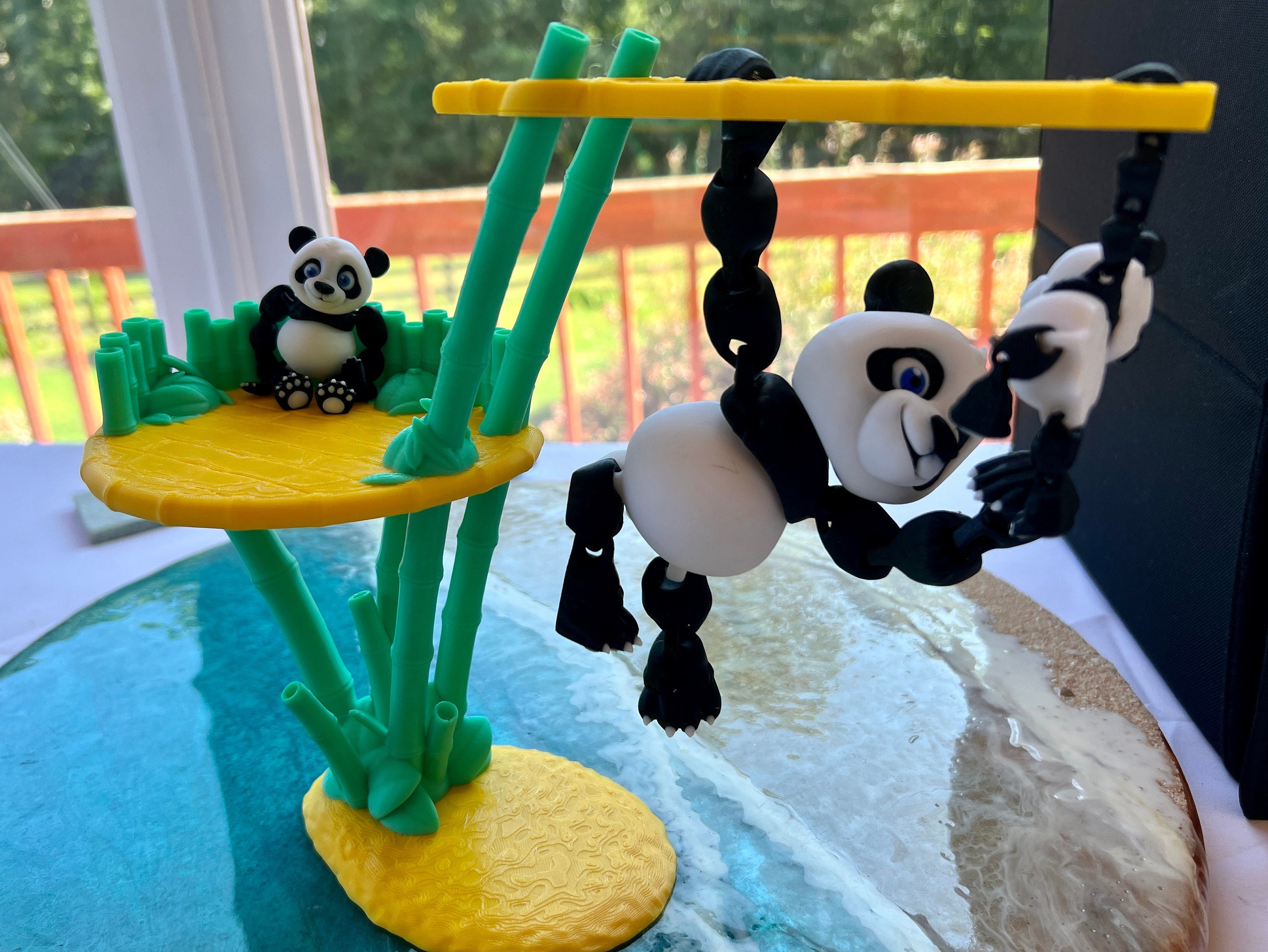 3D Printed Articulated Panda Family Flexi-factory Fidget - Etsy