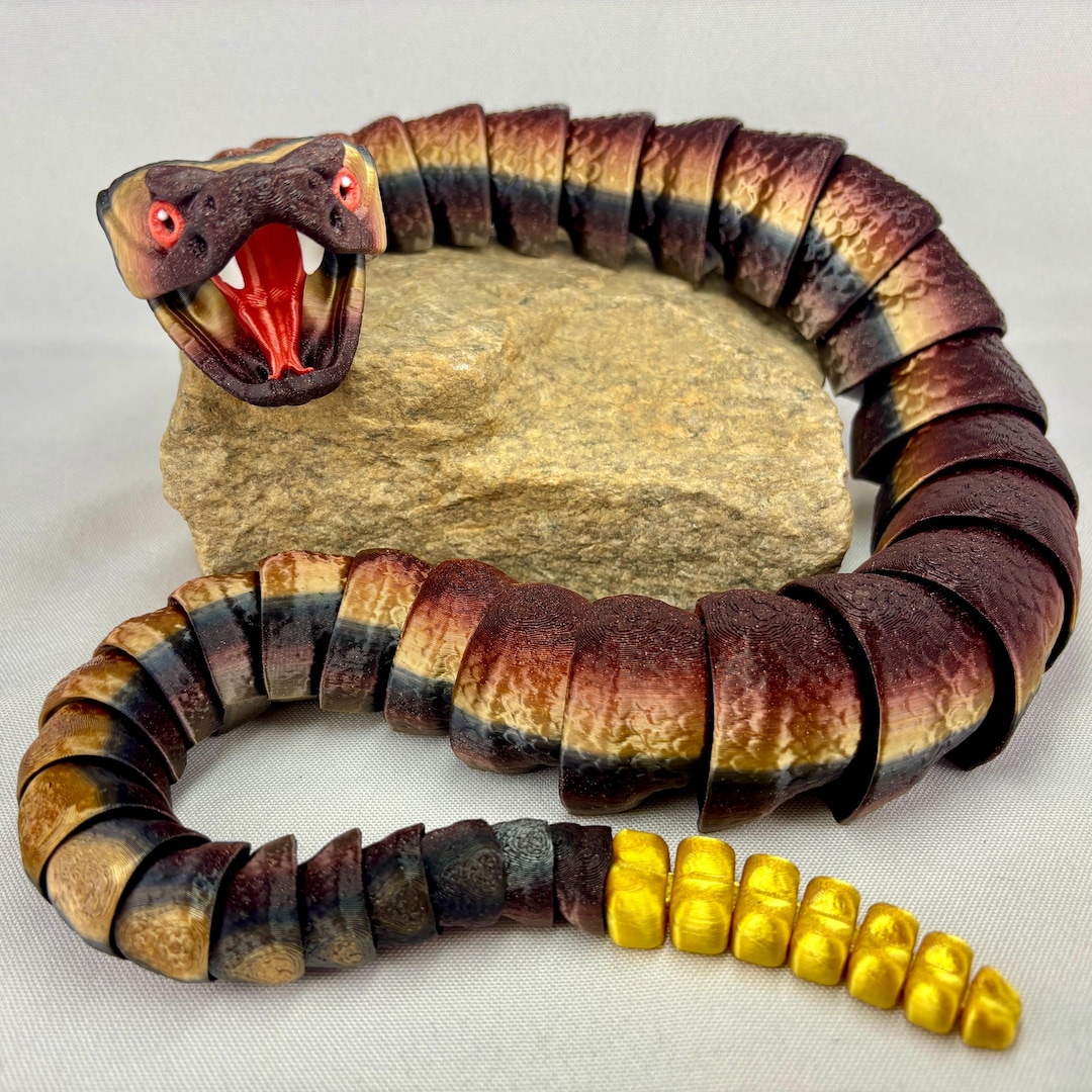 Rattlesnake Articulated 3D Print | Desk & Fidget Figures | Reptile ...