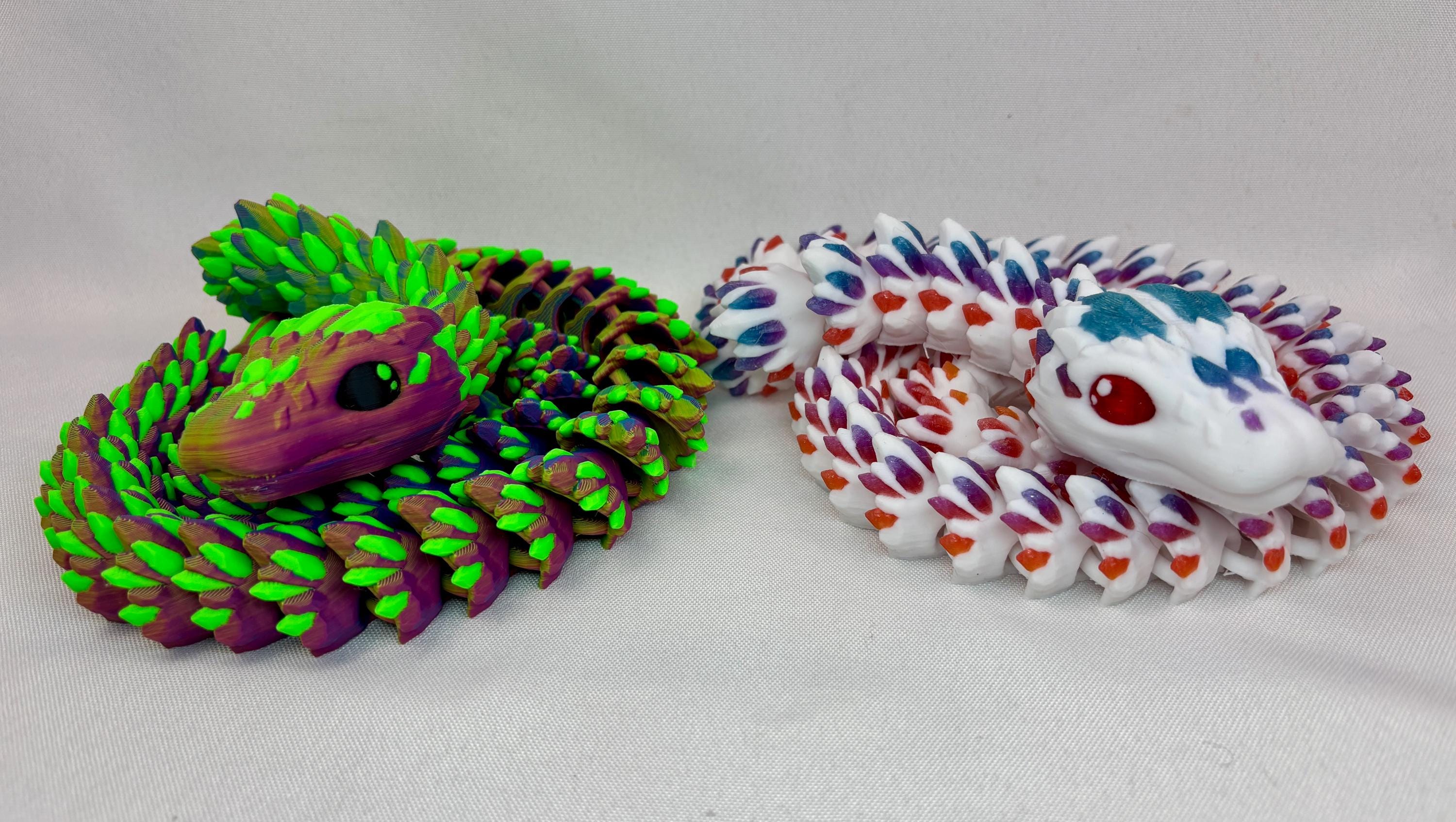 35 Inch 3D Crystal Snake | Desk & Fidget Articulated Figures | Reptile ...