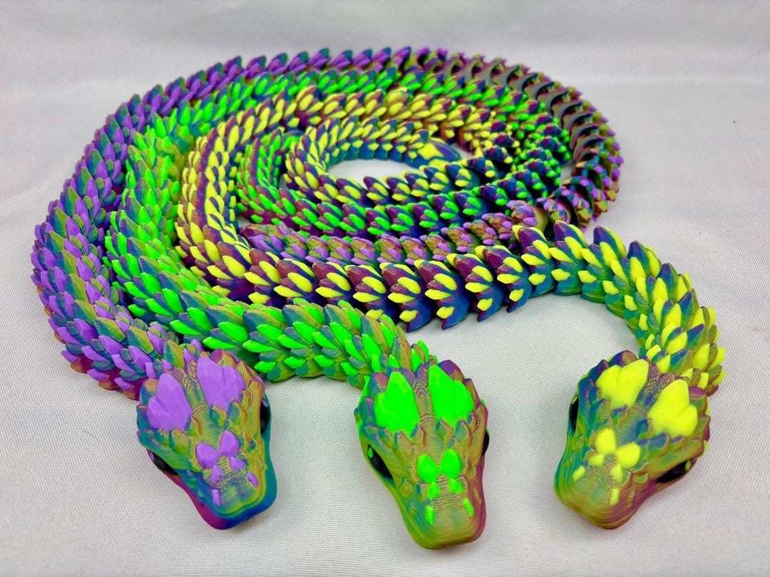 35 Inch 3D Crystal Snake | Desk & Fidget Articulated Figures | Reptile ...
