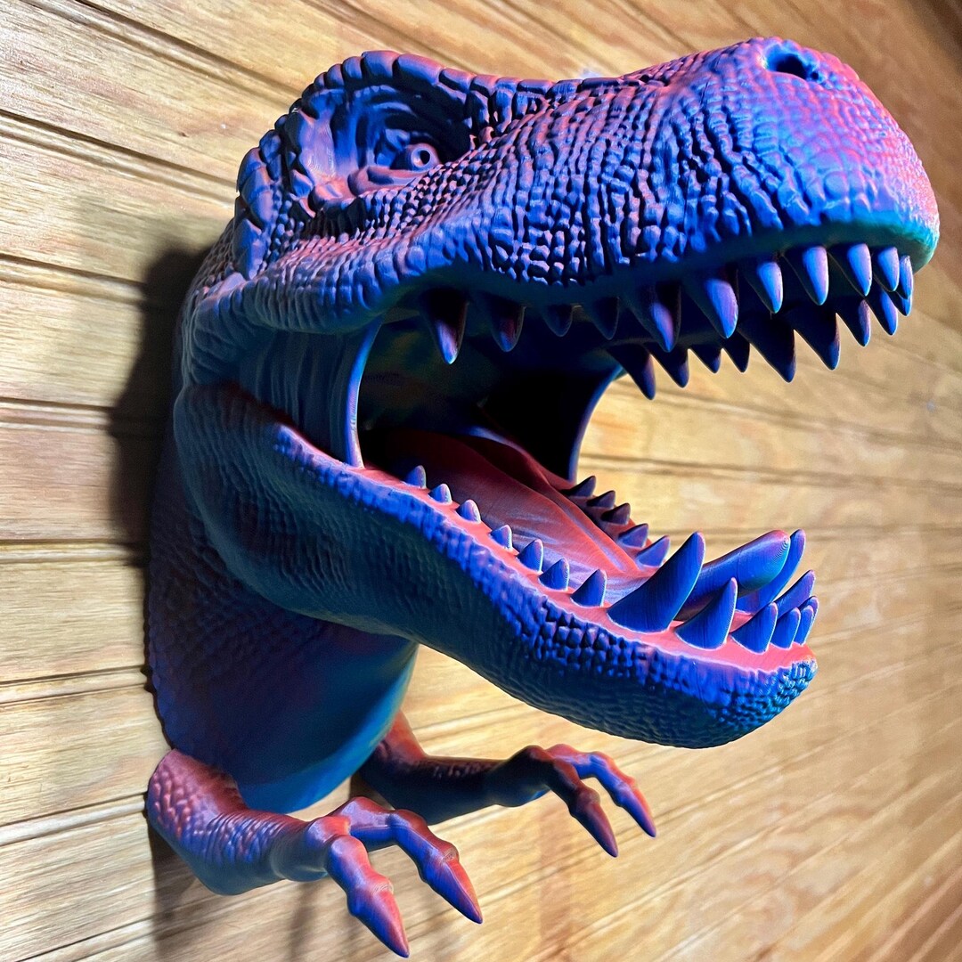 3D T-rex Wall Art, Game Equipment Holder | Dinosaurs | Gaming Equipment ...