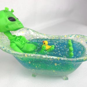 Glow Alien in the Tub | Fun Bathroom Decor - Etsy
