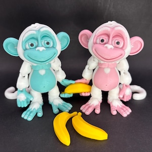 3D Articulated Monkey and Tree | Desk & Fidget Figures - Etsy