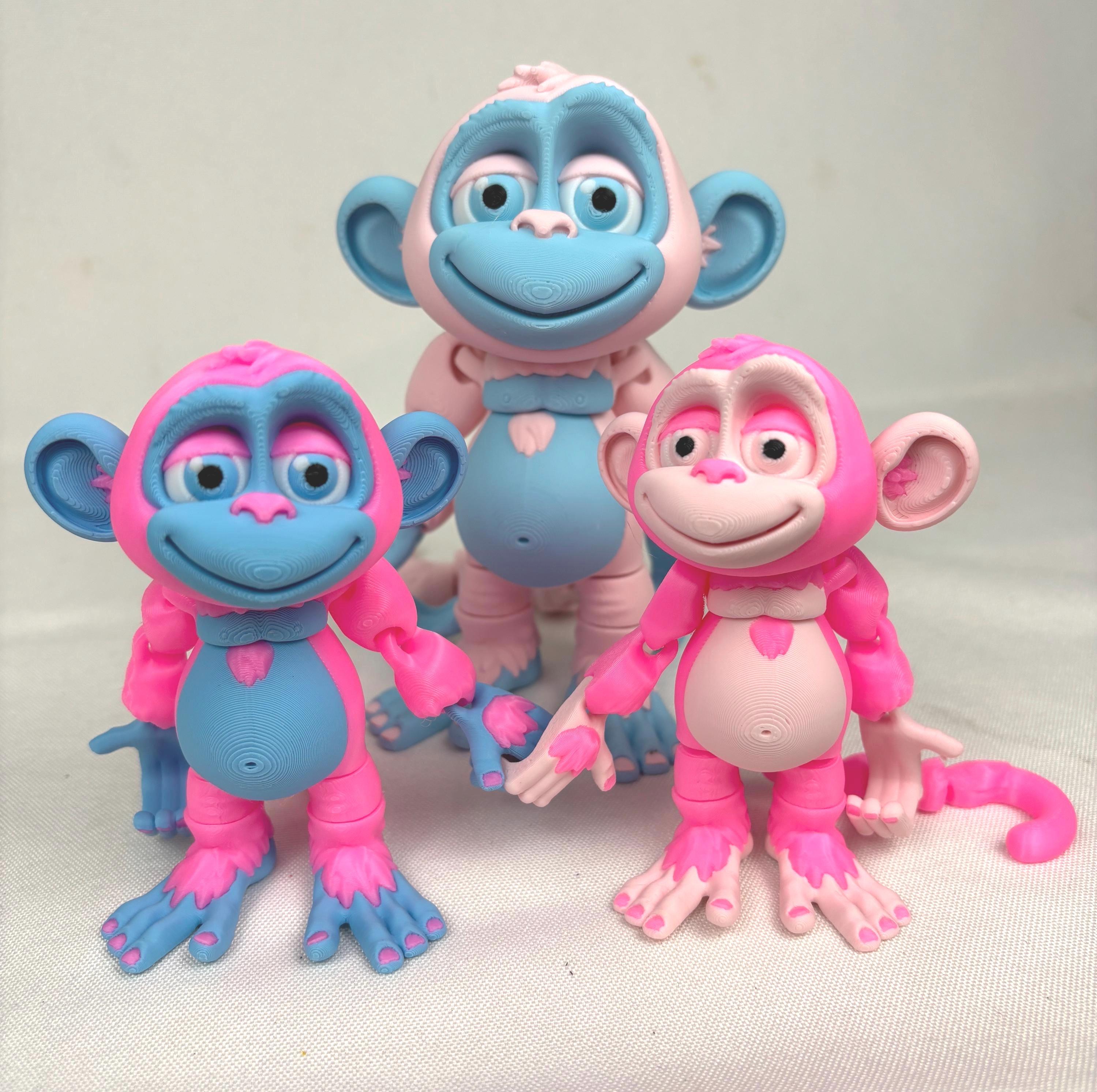 3D Articulated Monkey and Tree | Desk & Fidget Figures - Etsy