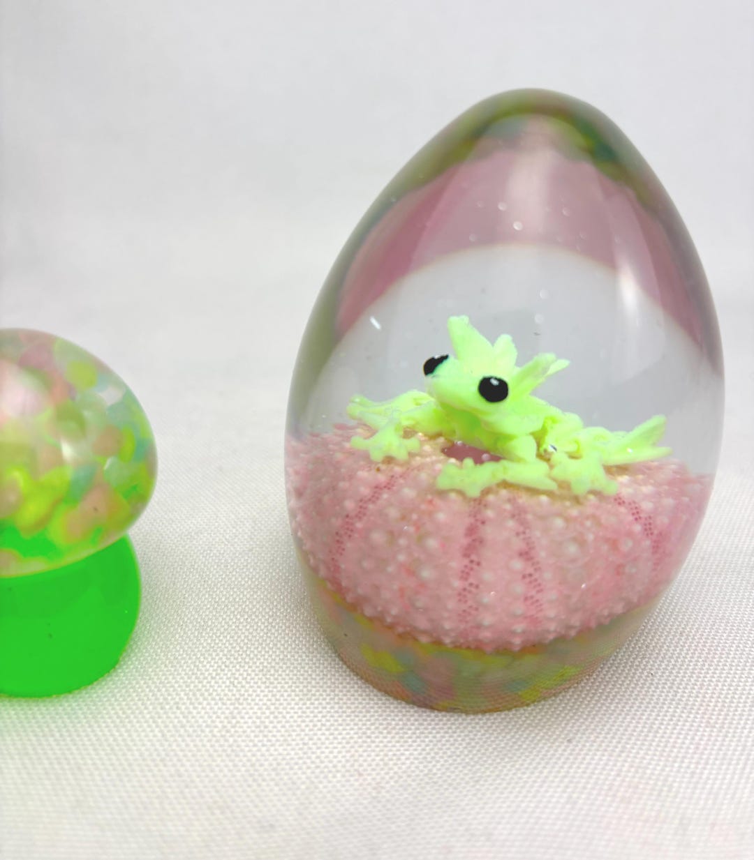 Glow Fairy Frog Diorama: Sea Urchin, Mushroom, and 3D Printed Fantasy ...