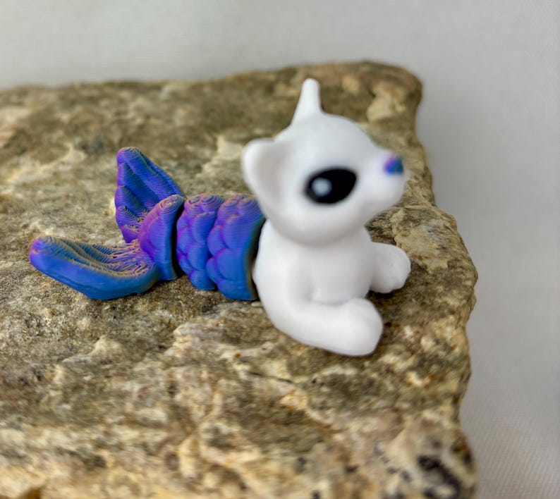 3D Printed Mythical Egg Pack: Tiny Dragon, Unicorn & Mermaid Figures - Etsy